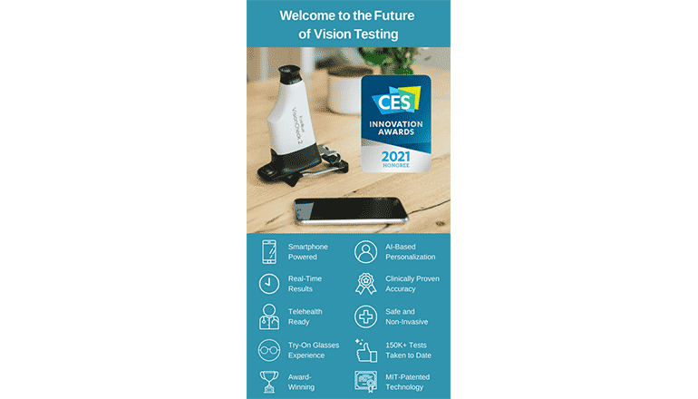 スマートフォンによる視力検査・視力矯正を可能とした取り付け型検査システム「EyeQue VisionCheck 2」 - Foresight & Insight